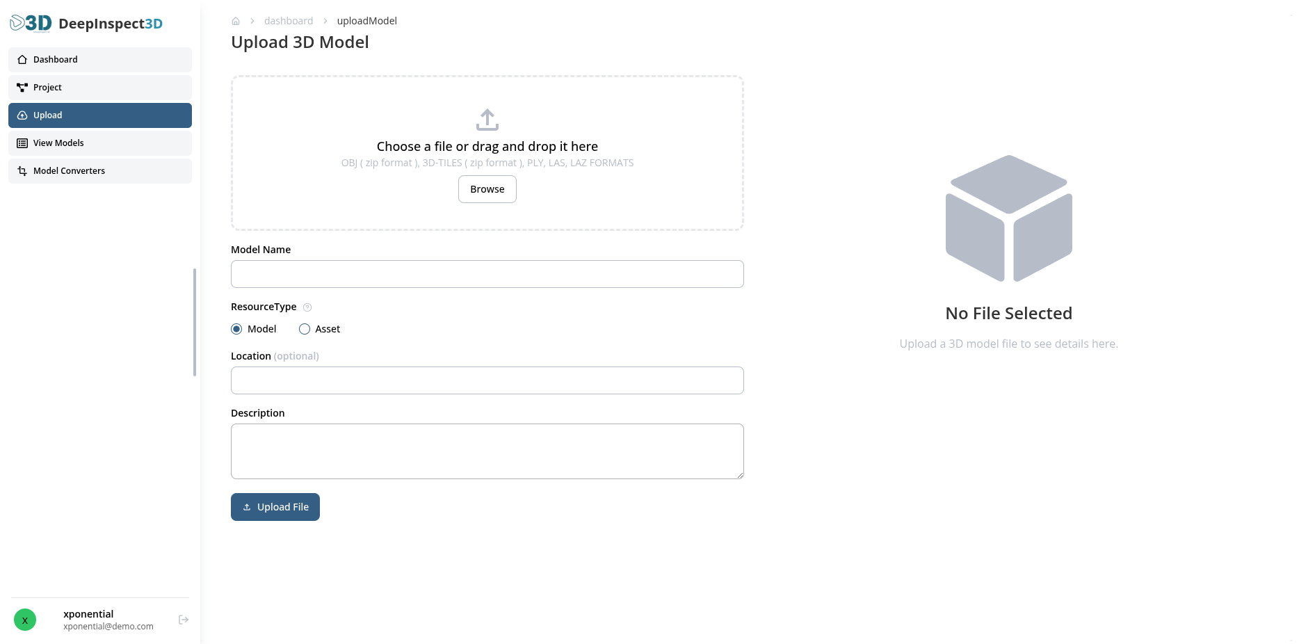 Model Upload - D3D Docs